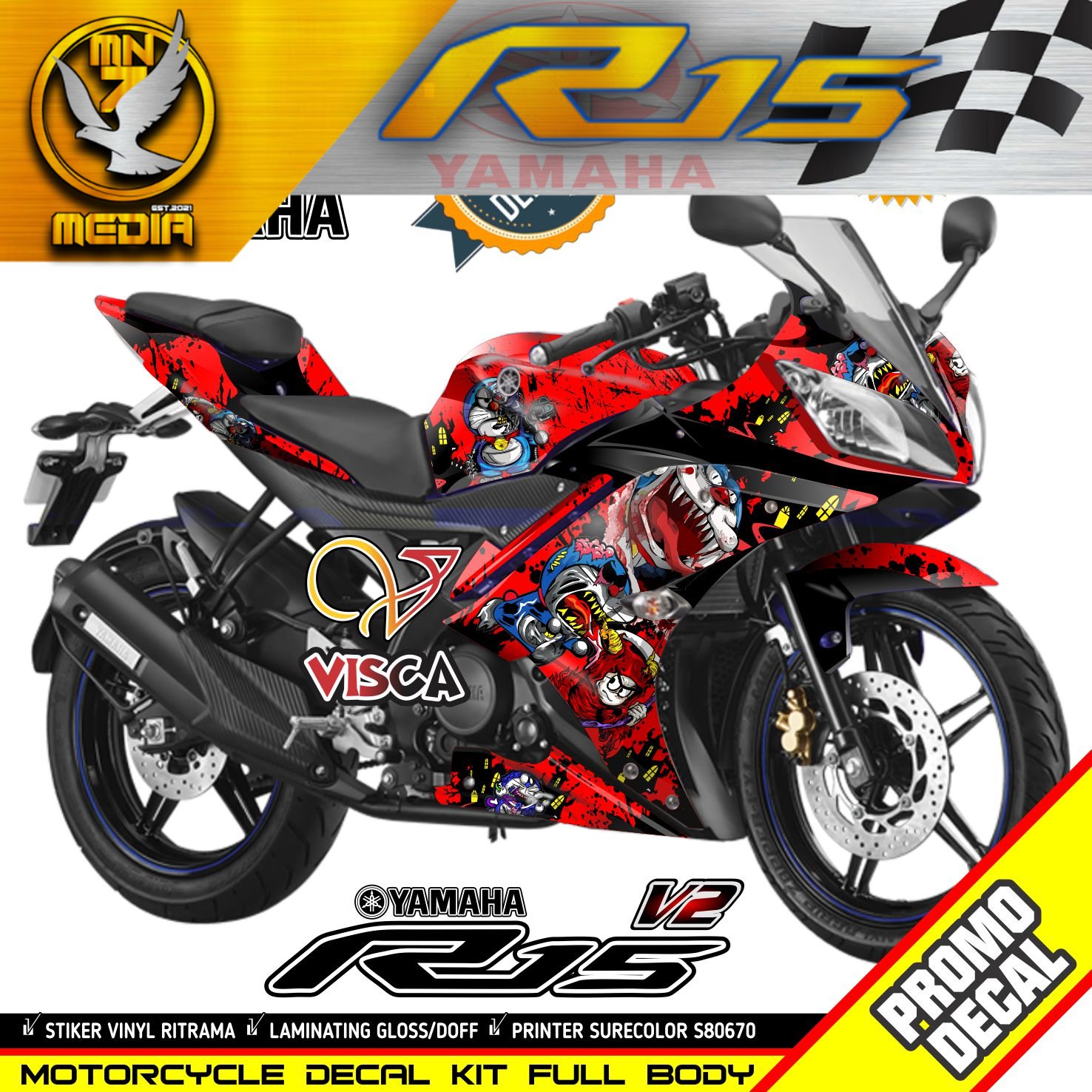 Decal R15 V3 Full Body Keren Stiker R15 V3 Full Body Keren Striping R15 ...