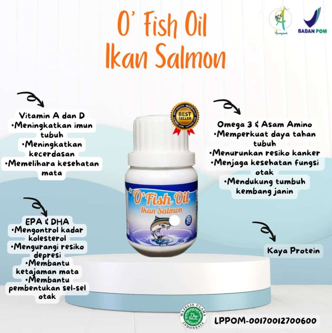 Jual Ofish O Fish O`fish Oil Kapsul Minyak Ikan Salmon Isi 30 Kapsul ...